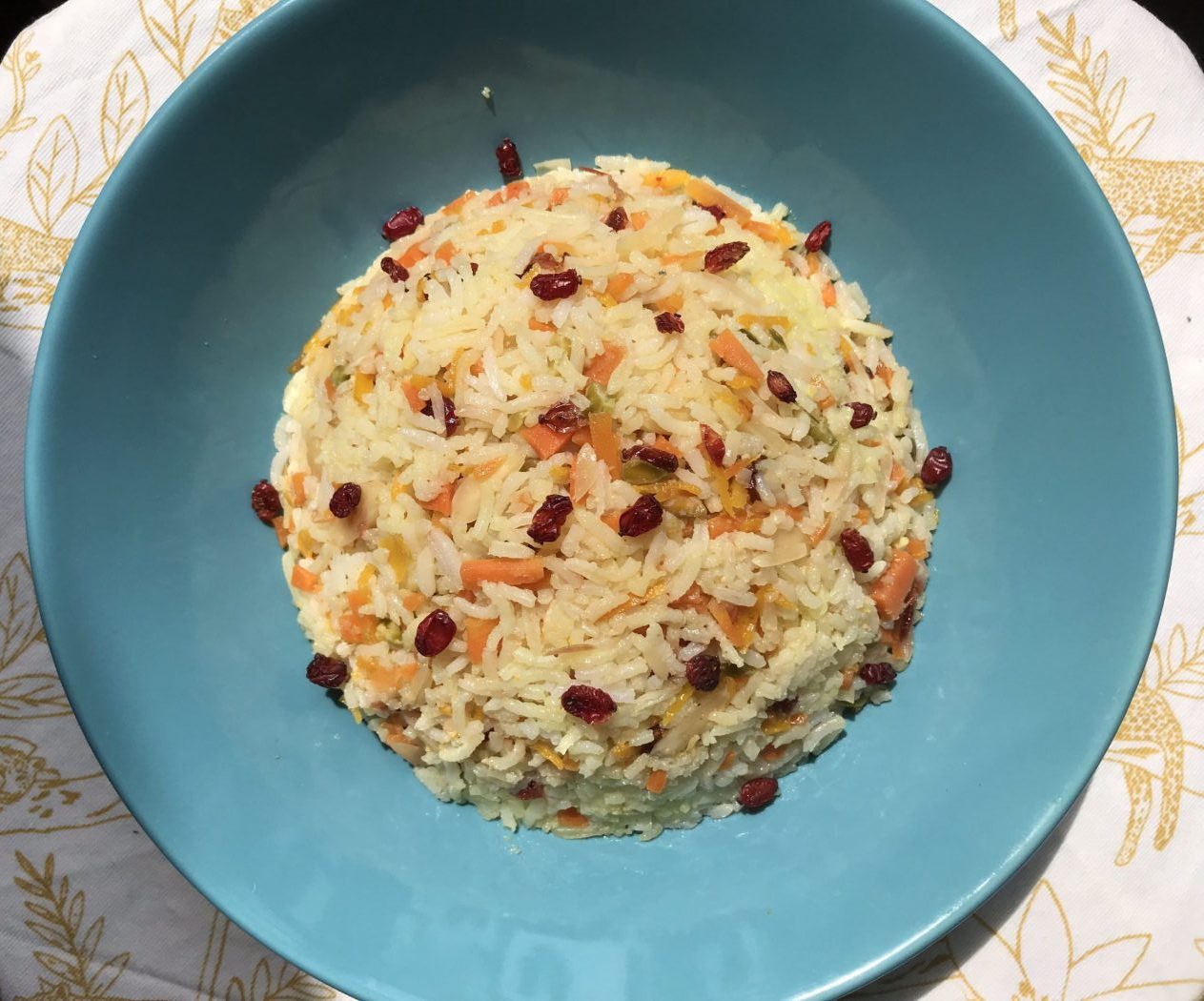 Sweet persian rice (shirin polo) - Marie's Daily Cooking