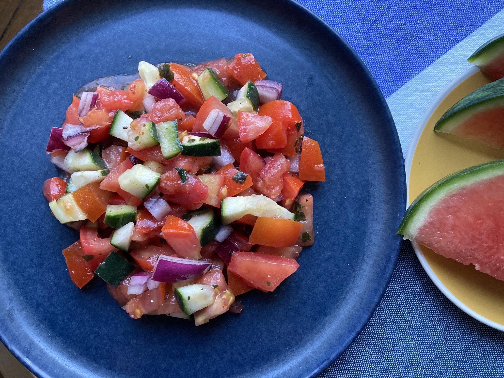 Persian tomato & cucumber salad (Shirazi salad) - Marie's Daily Cooking